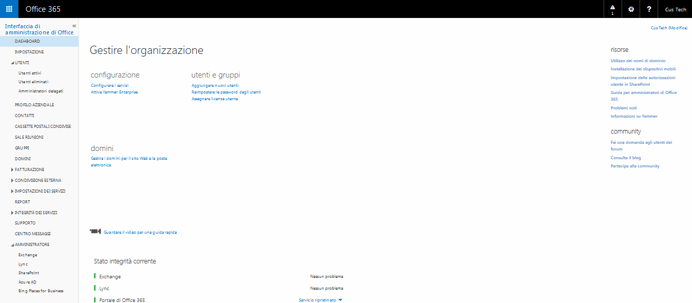 Come configurare Office 365 - Configurazione Office 365